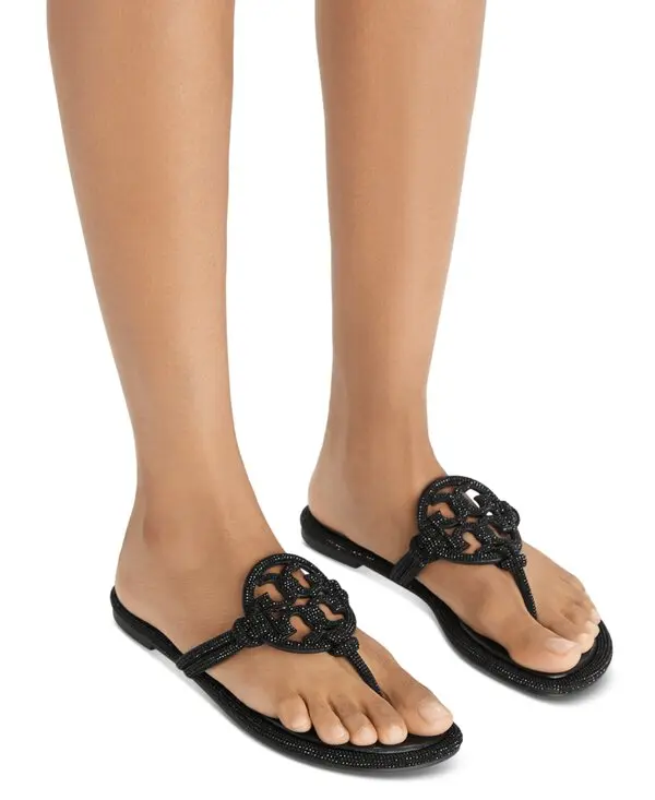 Tory Burch Miller Knotted Pave Sandal - Perfect Black | Editorialist